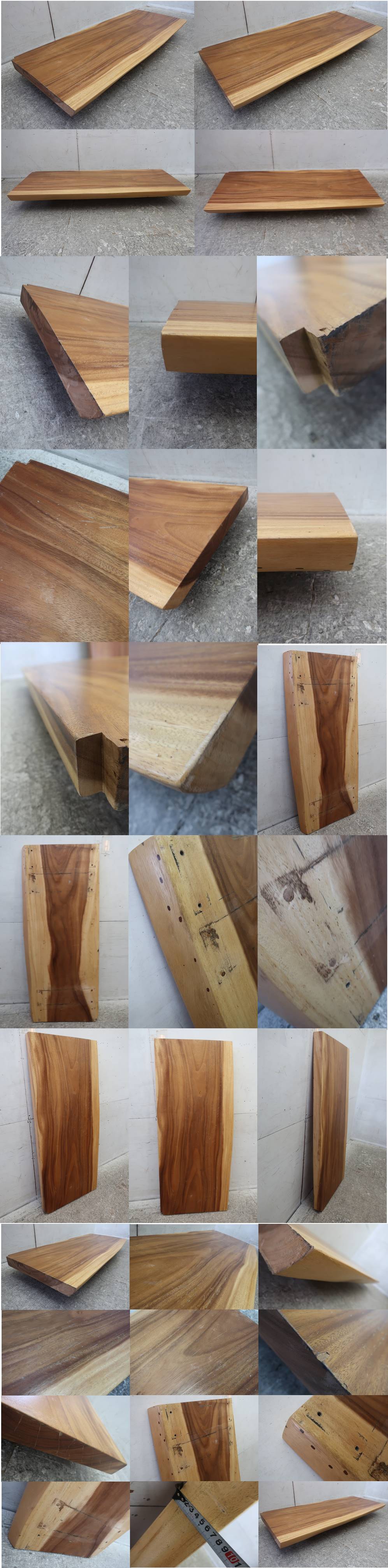 代購代標第一品牌－樂淘letao－ P299 美品 モンキーポッド無垢材/無垢天板 一枚板 高級木材 天然木 肉厚 クラフト用 146cm幅 カウンター テーブル