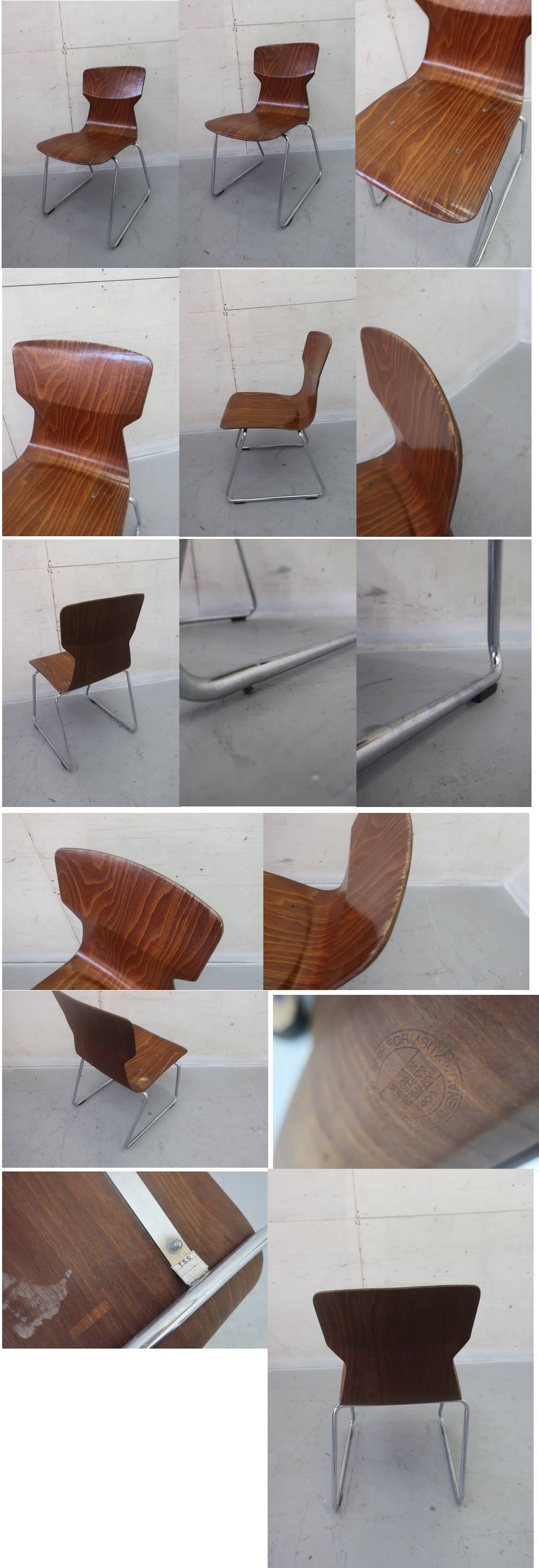 代購代標第一品牌－樂淘letao－ P507 西ドイツ カサーラ社 obo-Formsitz プライウッド ユーロヴィンテージ ダイニングチェア/ミッドセンチュリー